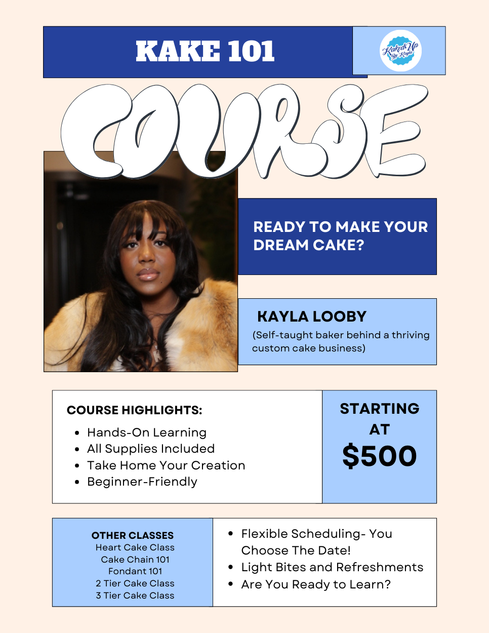 One on One Kake Classes | Kaked Up by Kayla